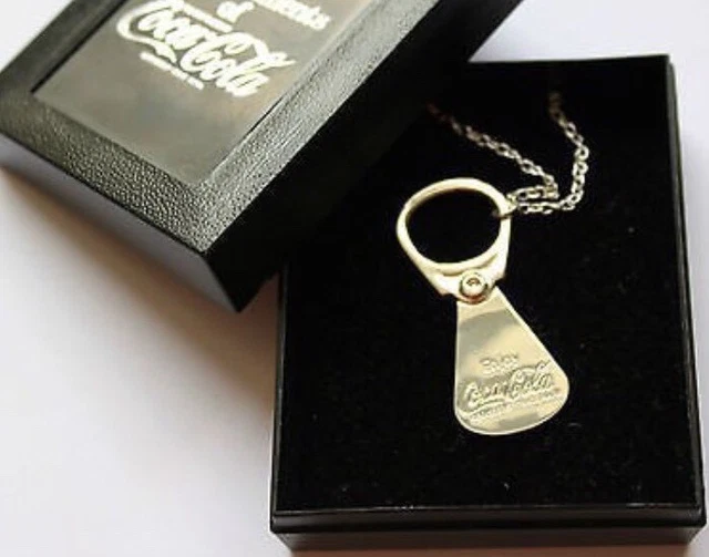 GENUINE RARE COCA Cola Promotional Silver Coca Cola Ring Pull Necklace ...