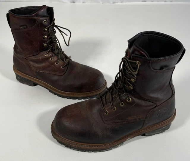 IRISH SETTER 83838 Men's Mesabi Steel Toe Logger Work Boots Brown Size ...