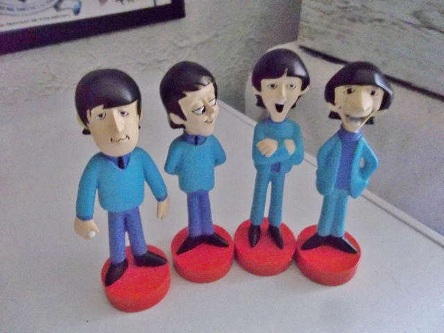 THE BEATLES CARTOON MODEL FIGURES MADE FROM HARD RESIN LIKE McFARLANE ...