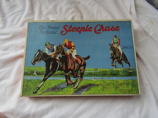 VINTAGE 1930 SPEAR'S Games The Grand National Steeple Chase Board Game ...
