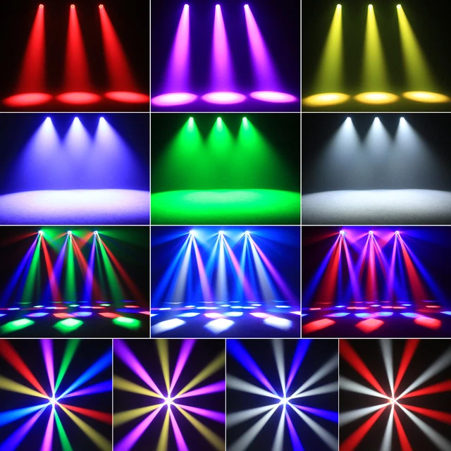 BEE EYE ZOOM 7LED RGBW Moving Head Stage Light DMX Beam Wash DJ Disco ...