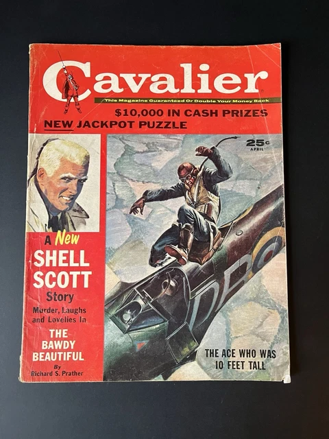 VINTAGE CAVALIER MAGAZINE April 1961 Shell Scott Story, Ace Fighter ...