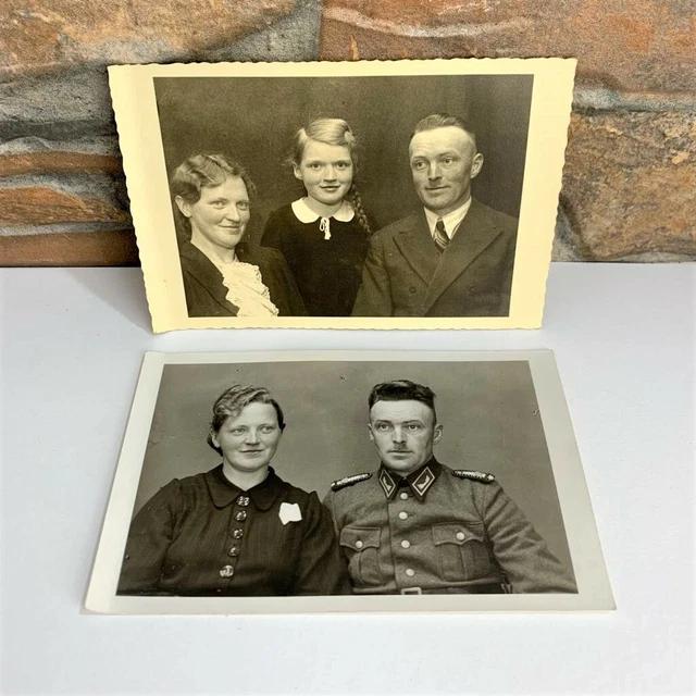 WW2 GERMAN SOLDIER Family Photos Wehrmacht 2nd Lieutenant Original £18. ...