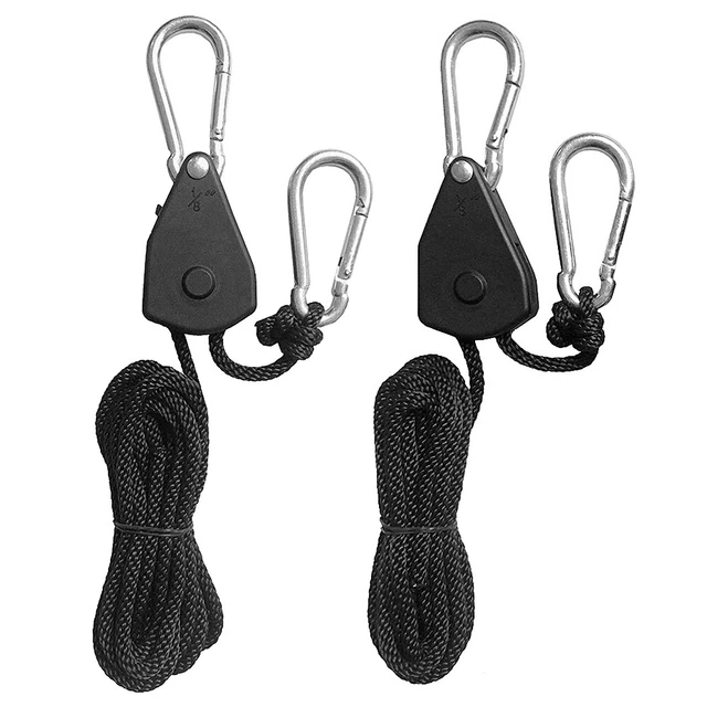 1/8 INCH HEAVY Duty Adjustable Grow Ratchet Rope Hanger For Grow U8V3 £ ...