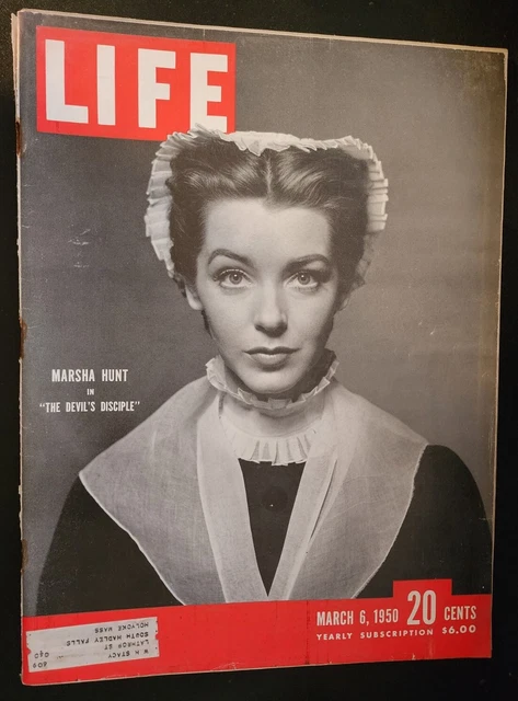 LIFE MAGAZINE MARCH 6 1950 Marsha Hunt In "The Devil's Disciple" Coal ...