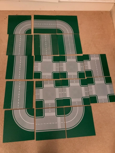 VINTAGE LEGO ROAD Base Flat Board Plates £68.00 - PicClick UK