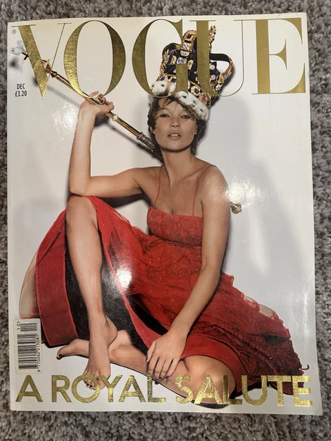 BRITISH VOGUE MAGAZINE Dec Issue 2001 Cover Kate Moss £58.05 - PicClick UK