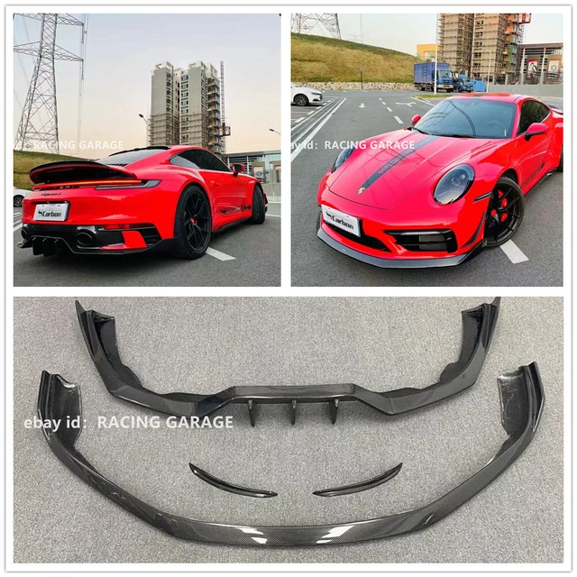 FRONT LIP REAR Diffuser Bumper Lip For Porsche Carrera 911 992 2020 ...