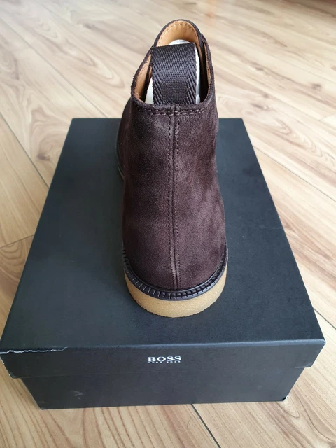 BOSS BY HUGO Boss Tunley_halb_sd Brown Suede Boots UK Size 12 US 13 EU ...