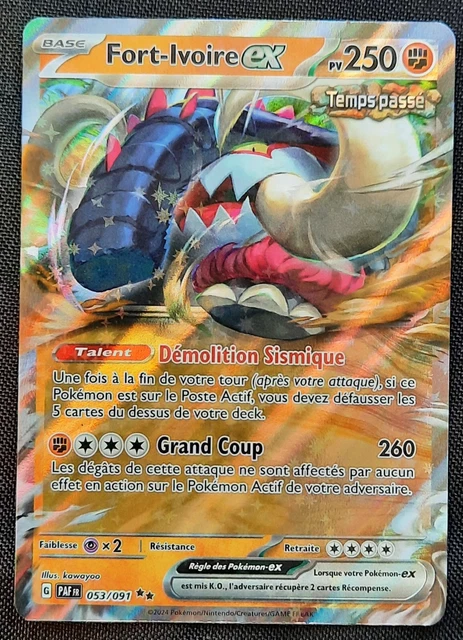 CARTE POKÉMON FORT-IVOIRE Ex 053/091 Ecarlate & Violet Déstinées de ...