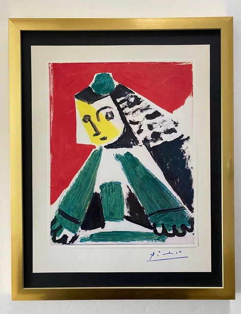 Pablo Picasso Original 1969 Signed Hand Tipped Color Plate Maids
