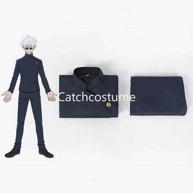 JUJUTSU KAISEN SATORU Gojo School Uniform Cosplay Costume Wig Christmas ...