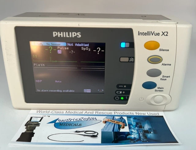 PHILIPS INTELLIVUE X2 PATIENT MONITOR MODULE Fast EASI M3002A ECG SPO2 ...