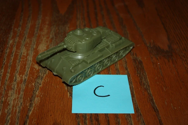 VINTAGE MARX ARMY Battleground Desert Fox Waxy Light Green #41 Tank C ...