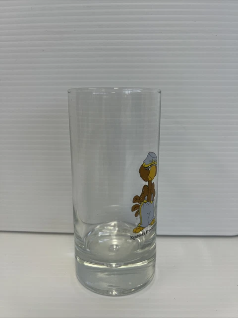 VINTAGE 1970S GLASS Kentucky Fried Chicken KFC Charlie Chicken High ...