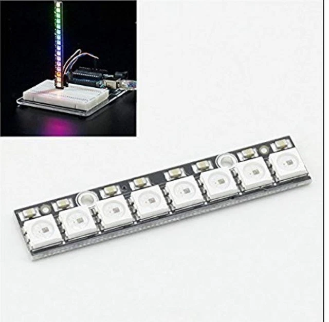 WS2812 MODULE LED RGB Arduino Lumière Lampe SMD 5050 Bande 8 Couleurs ...