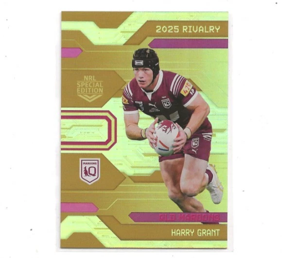 2025 RIVALRY GOLD State Of Origin Qld Maroons Harry Grant G 07 Card ...