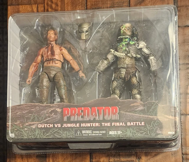 FIGURA DE ACCIÓN Predator Dutch vs Jungle Hunter NECA batalla final EUR ...