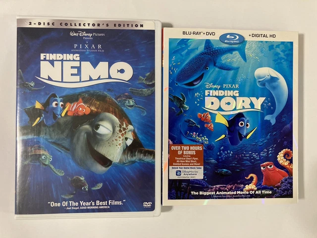 Finding Nemo Finding Dory 2 Movie Collection Blu Ray And Dvd Disney