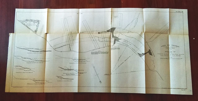 1899 MAP PLAN of Bank-Head Lower Works below Kansas City MO Howards ...