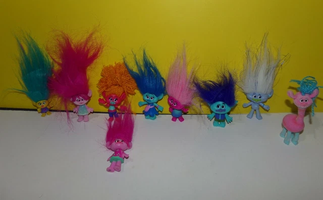 HASBRO DREAMWORKS PVC Hair Raised Figures - Diamond - Cooper - Poppy ...