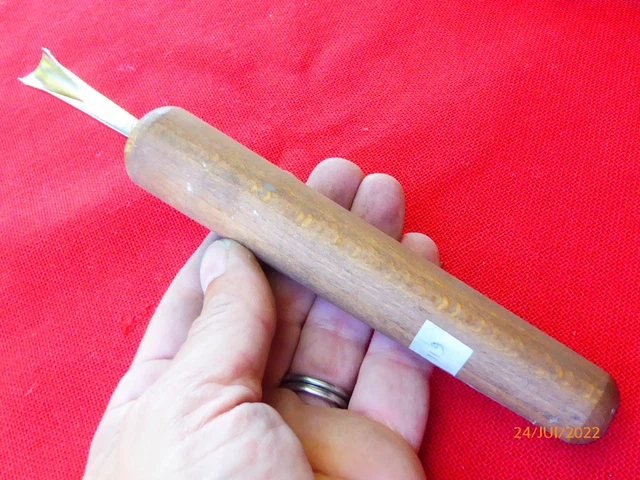 FLEURON FER À dorer outil ancien relieur reliure n°119 croissant EUR 29 ...