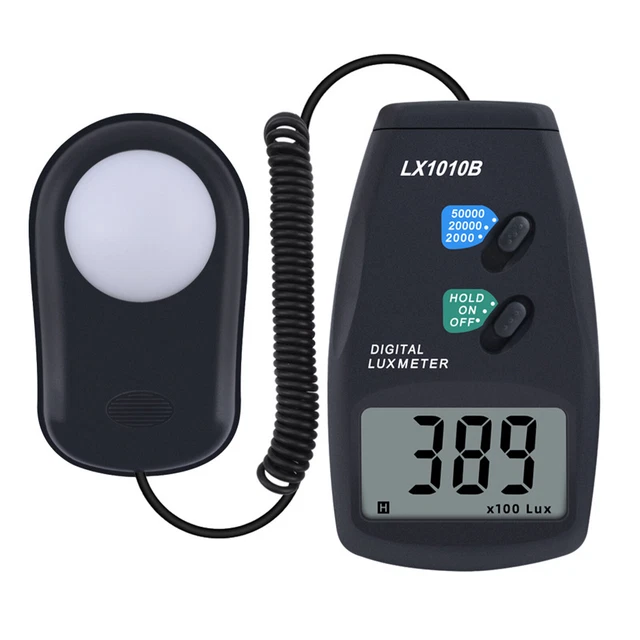 0 - 50000 Lux Digital Light Meter Luxmeter 3 Range LX-1010B illuminance ...