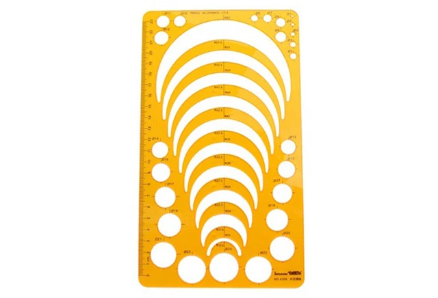 CIRCLE RADIUS STENCIL Arc Template Technical Drawing Drafting Artist £5 ...