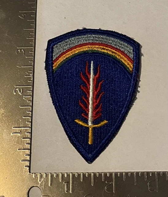 VINTAGE US ARMY in Europe WW2 Flaming Sword of Freedom Patch Rainbow No ...