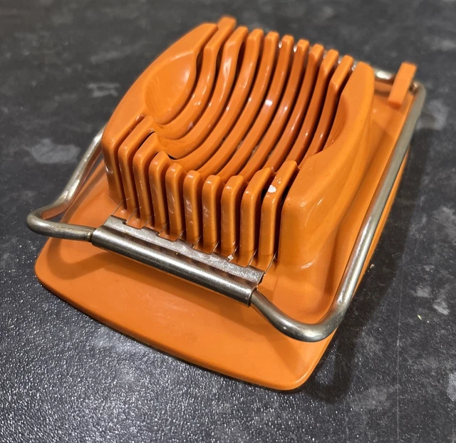 VINTAGE ORANGE PLASTIC Metal Egg Slicer, Made In England, Tv Prop £8.99 ...