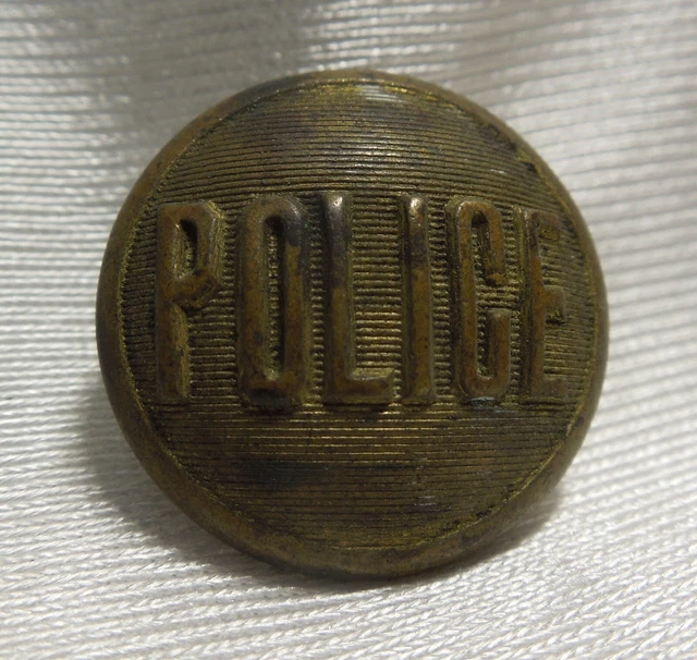 VINTAGE METAL POLICE Uniform Button Mfg. Horstmann Philadelphia $5.00 ...