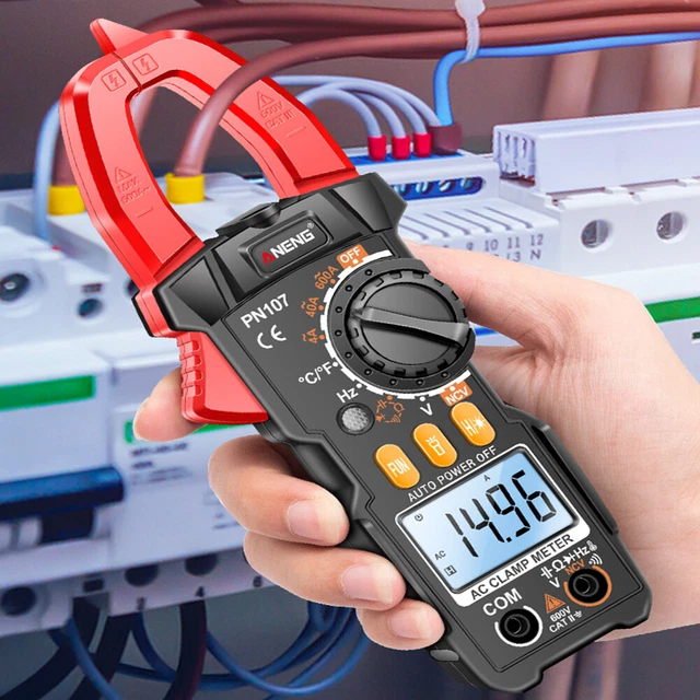 DIGITAL CLAMP METER Multimeter 4000 Counts Voltmeter Ammeter LCD ...