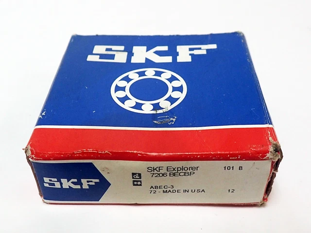 SKF EXPLORER 7206 Becbp Single Row Ball Bearing, Approx 2.25", Nos Bnib ...