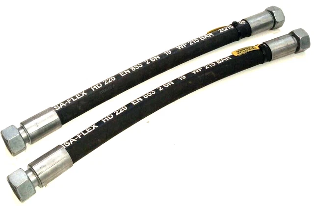 2X HANSA-FLEX HD 220 Hydraulikschlauch HD220 EN 853 215 Bar 50cm EUR 50 ...