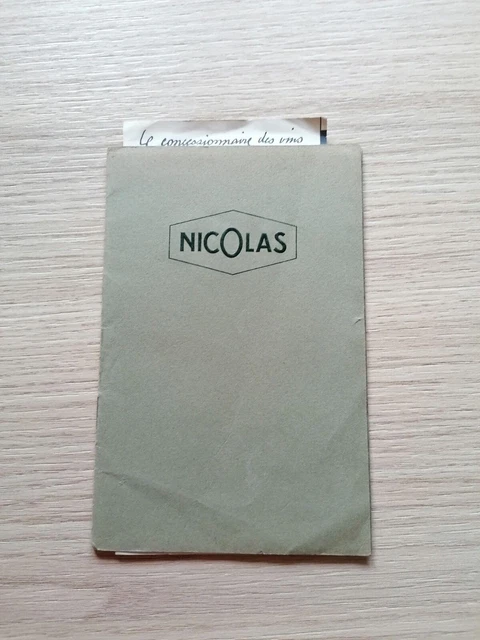 PETIT CATALOGUE DES Etablissements des Vins Nicolas et sa publicité de ...