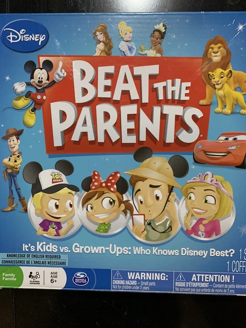 DISNEY &BEAT THE Parents" Family Board Game Kids vs Grown-Ups Pre-owned ...