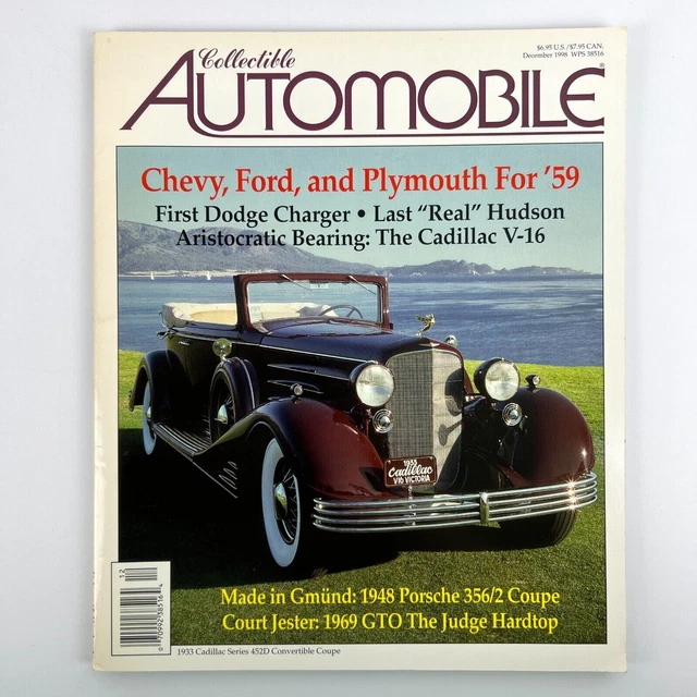 VINTAGE COLLECTIBLE AUTOMOBILE Magazine December 1998 Volume 15 Number ...