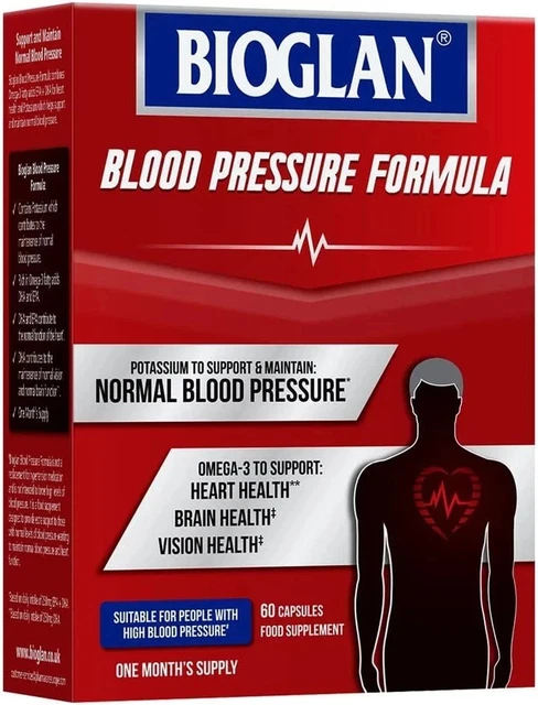 BIOGLAN BLOOD PRESSURE Formula 60 Capsules (2568) £19.95 - PicClick UK