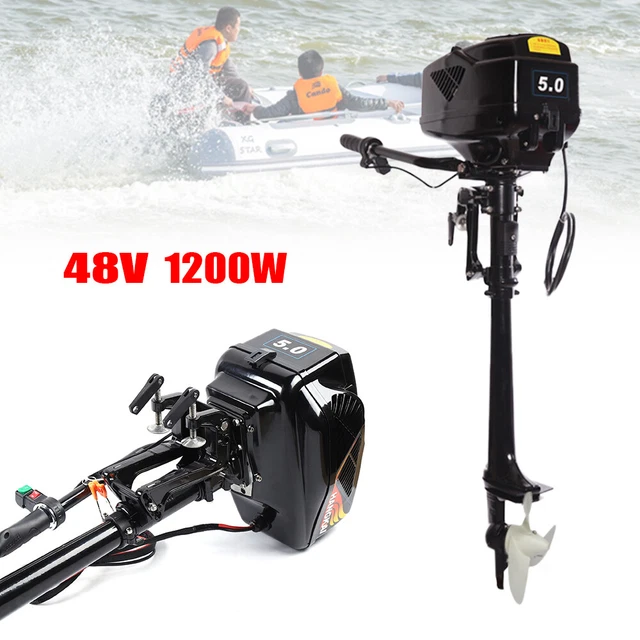 HANGKAI 1200W ELECTRIC Outboard Motor 48V 18A Long Shaft Fishing Boat Trolling £334.98 - PicClick UK