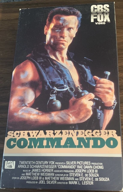 COMMANDO VHS 1986 Arnold Schwarzenegger Action Film Star Tape READ ...