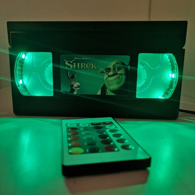SHREK USB LED VHS Tape Lamp Birthday Christmas Gift Retro Light ...