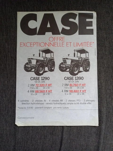 PROSPECTUS BROCHURE TRACTEUR david brown case publicité renault ford EUR 1,99 - PicClick FR