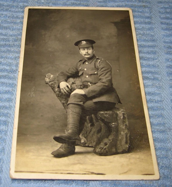 WW1-ERA RPPC BRITISH Soldier Portrait Herefordshire Regt Tom Pritchard ...