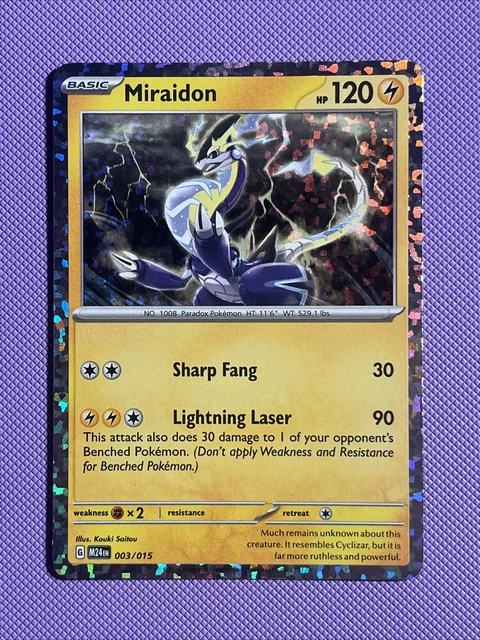 2025 MCDONALDS HAPPY Meal MIRAIDON Pokémon Dragon Discovery Card 003/ ...