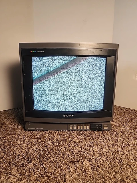 VINTAGE SONY TRINITRON 13" CRT TV Television KV-1380R Retro Gaming ...