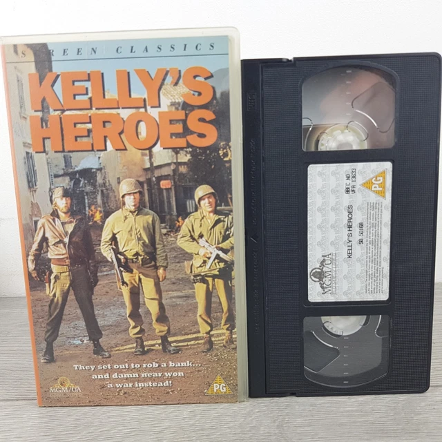 KELLY'S HEROES VHS Video Cassette VCR Tape Clint Eastwood Cert PG WWII ...