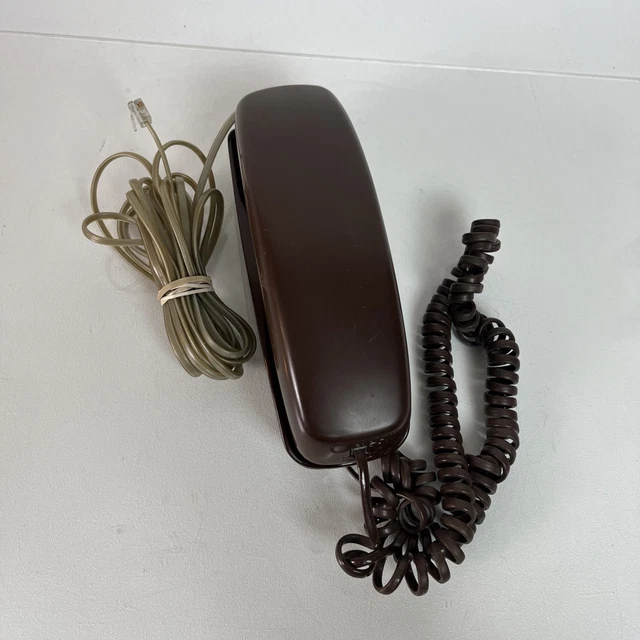 VINTAGE WESTERN ELECTRIC Bell Brown Trimline Push Button Telephone ...