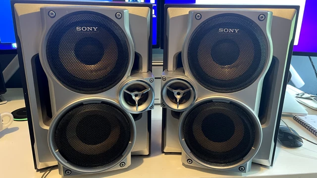 PAIR OF SONY SS-RG440 Silver HiFi System Speakers £5.92 - PicClick UK