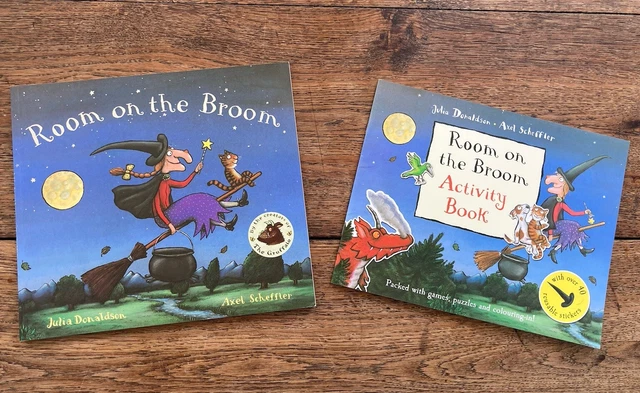 ROOM ON THE Broom Julia Donaldson Book Plus Activity Sticker Book New £ ...