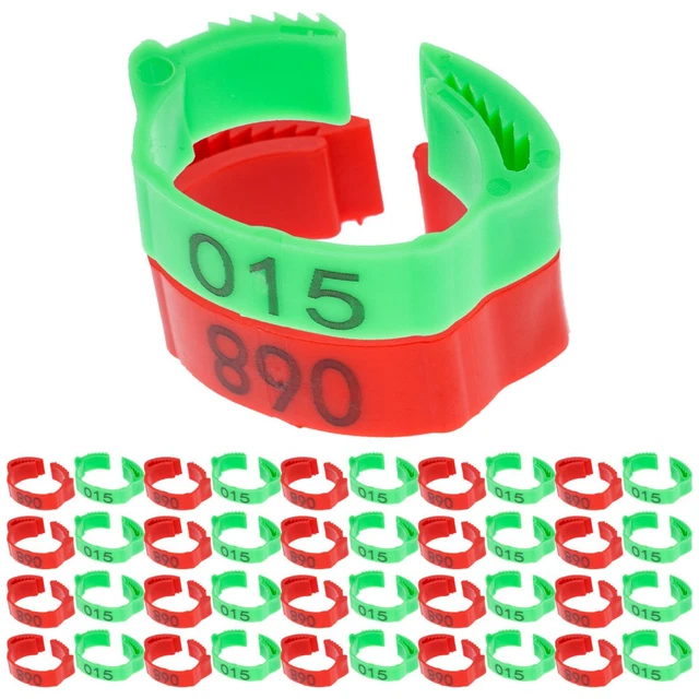 200 PCS CHICKEN Leg Bands Farm Marker Tools Pigeons Identification Ring ...